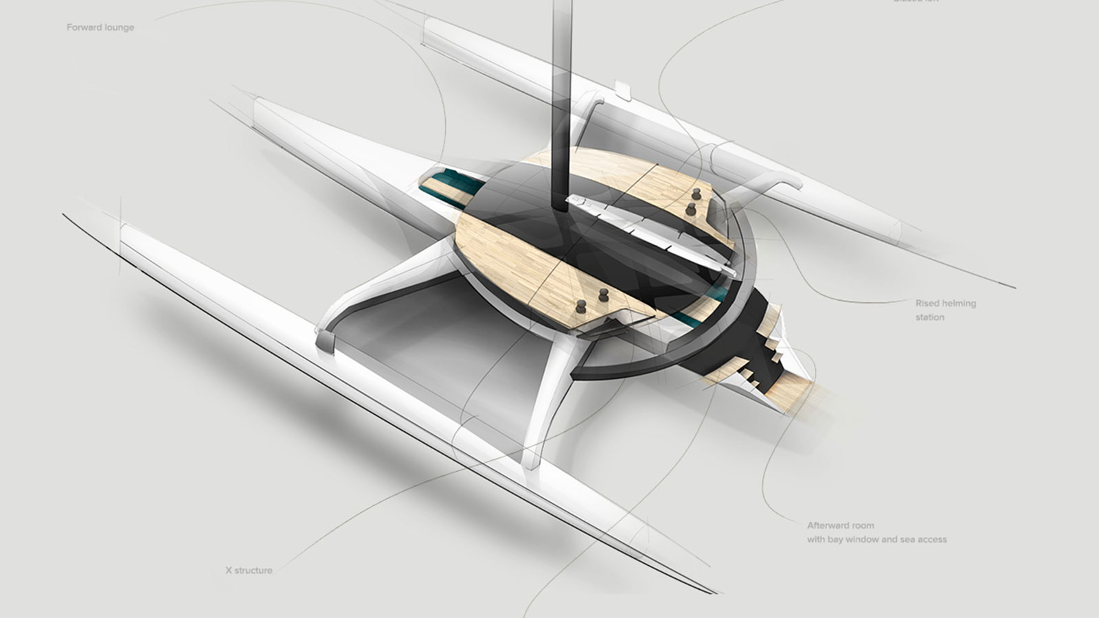 Alibi 116 fast sailing trimaran concept OneOff | Boat International