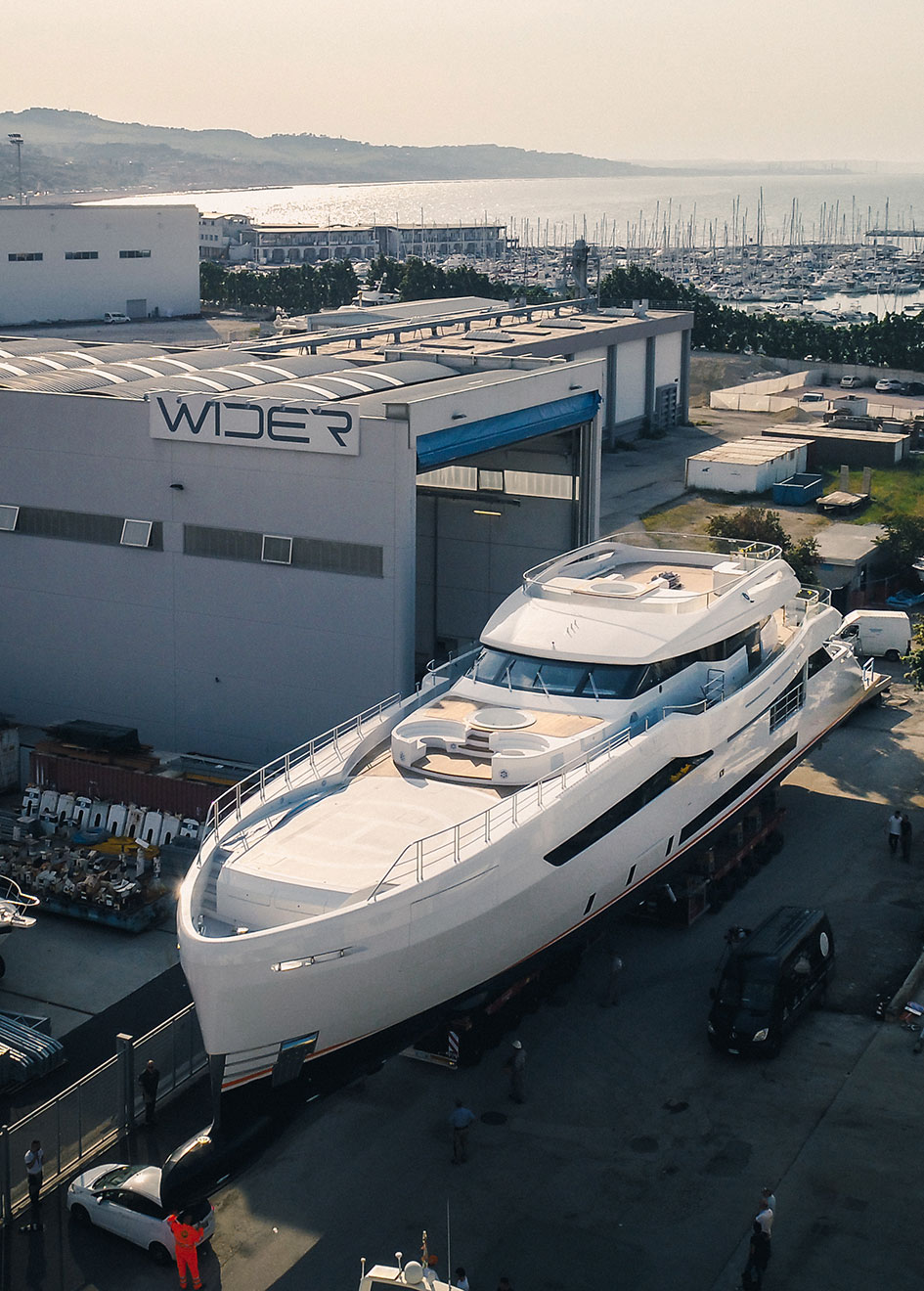 Wider 165 motor yacht Project Cecilia undertakes sea trials