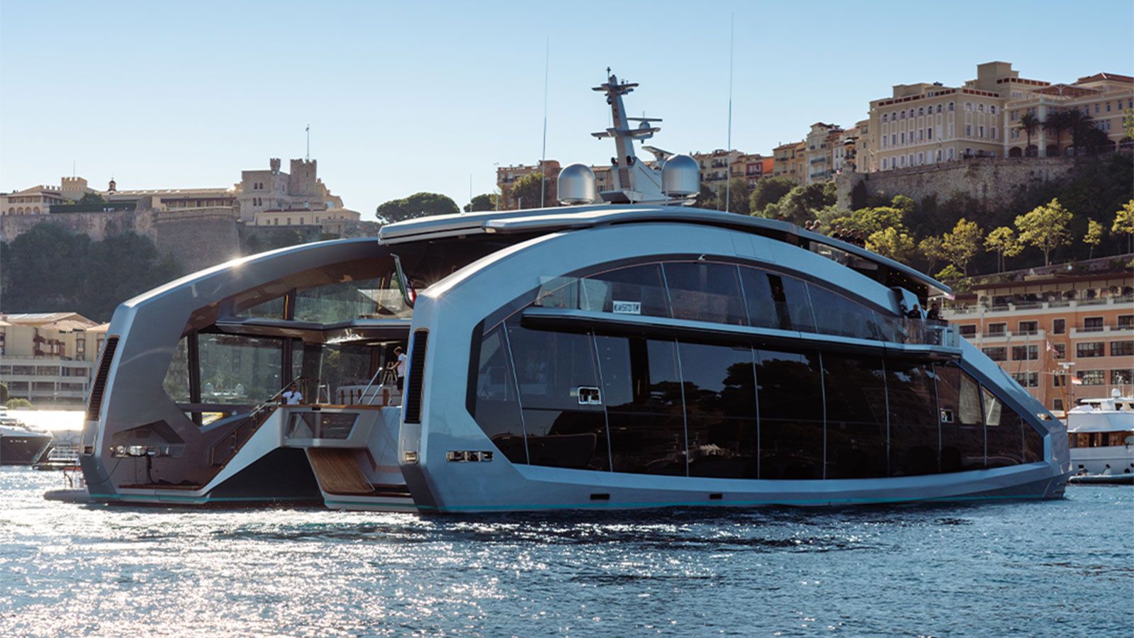 Tecnomar's radical catamaran This Is It available for charter