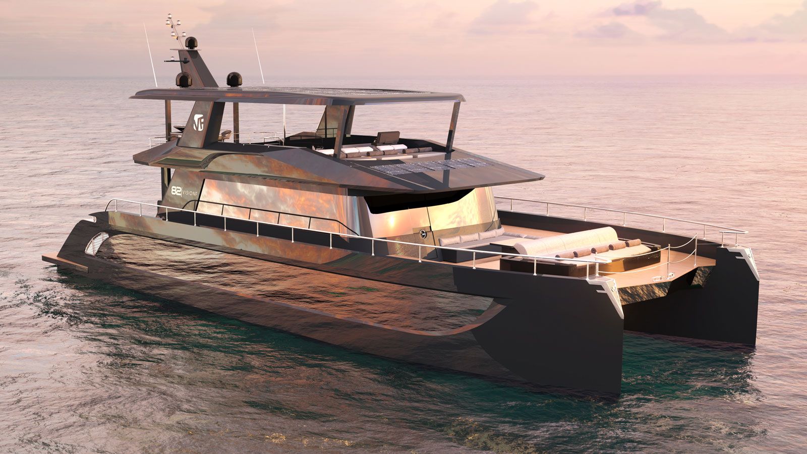 Third 25m VisionF 82 catamaran under construction and nearing launch