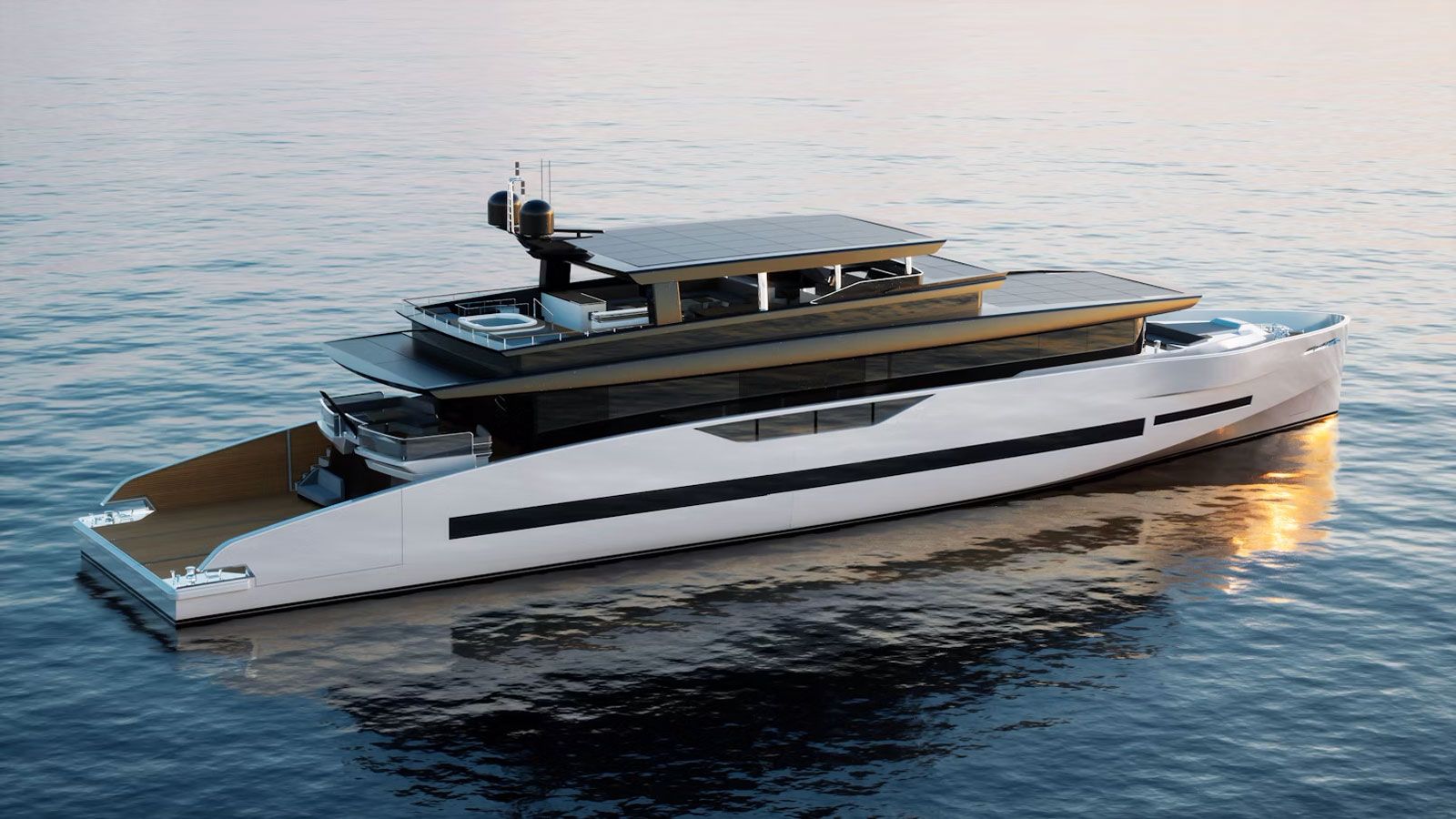 Second hybrid 42m GX Superyachts 42 RPH hull listed for sale