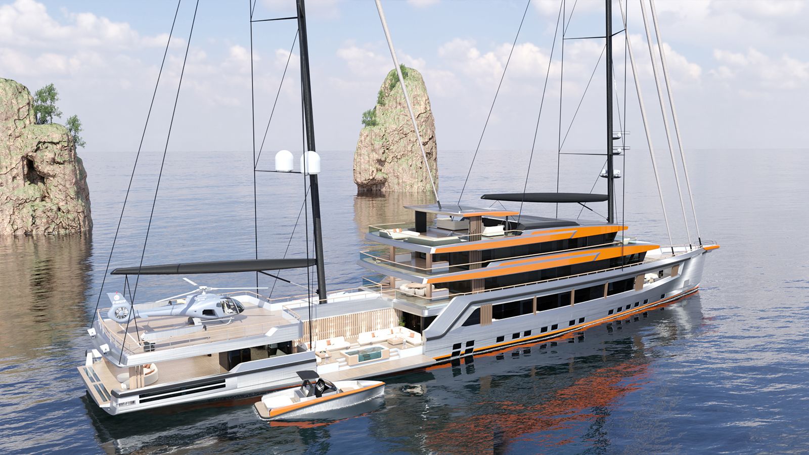 Tony Castro releases 75m sailing yacht concept designed for "no-limits ...
