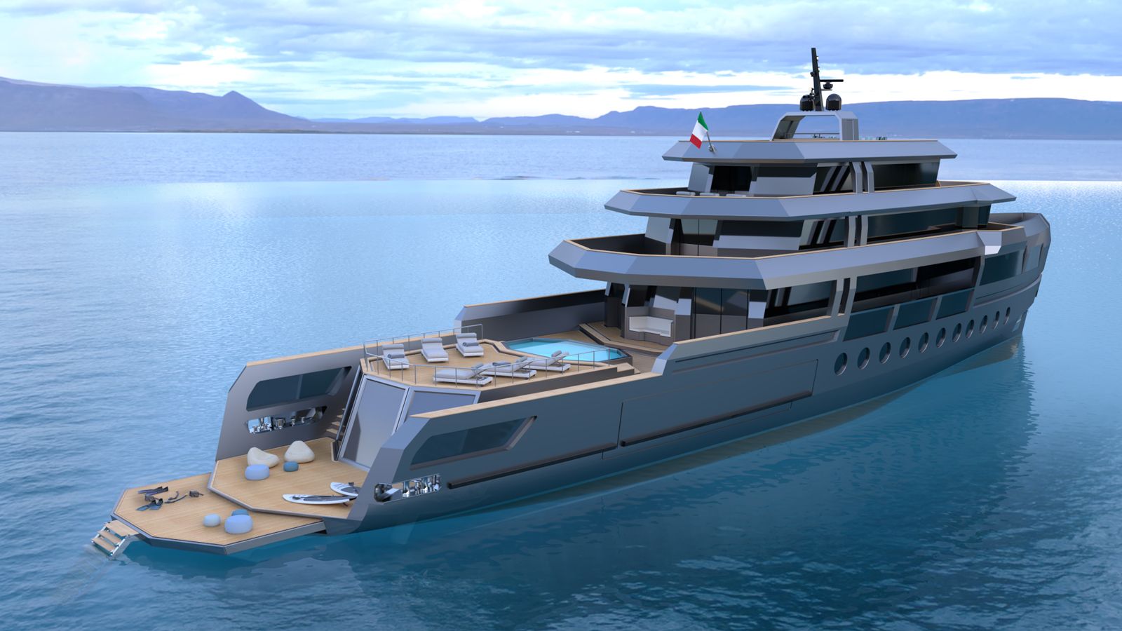 DYDXL Design Forge unveils 49m "modern explorer" yacht concept