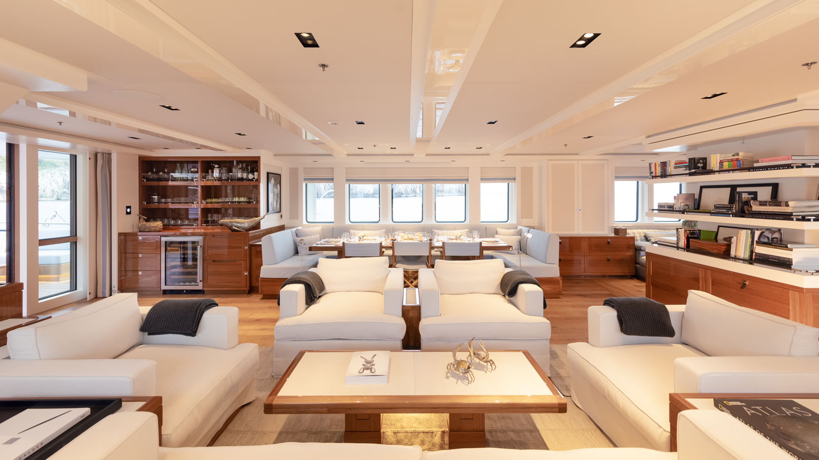 Blue Luxury Yacht Interiors