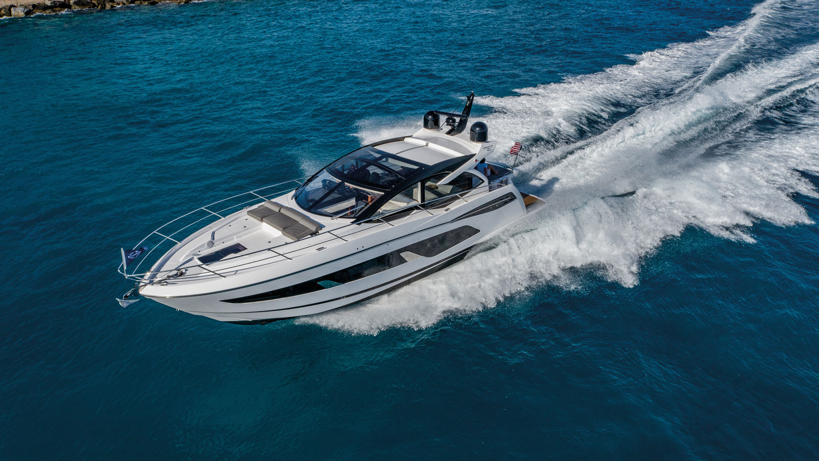 On board the 17m Sunseeker Predator 55 EVO yacht