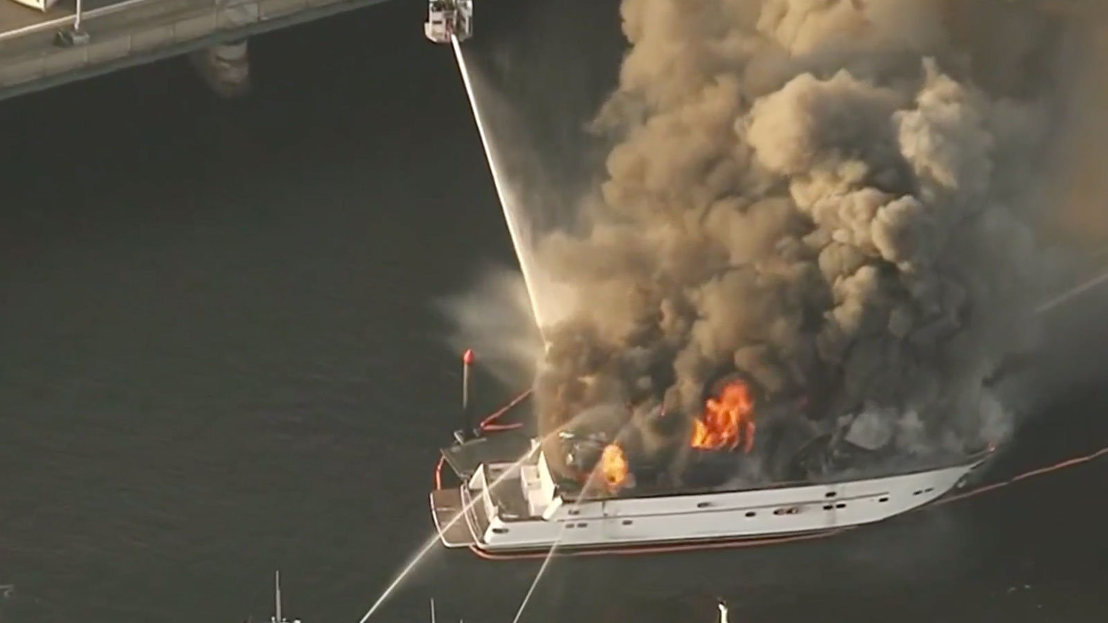 Boats On Fire Wallpaper